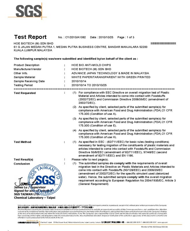 Reports – Welcome to BBT Biotech (M) Sdn Bhd